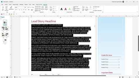 Microsoft Publisher Section 20 Using Stylistic Sets Video Dailymotion