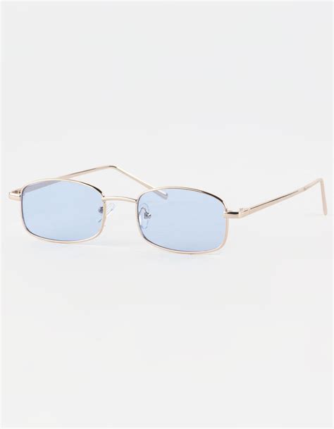 Rsq Breezy Square Sunglasses Blue Tillys