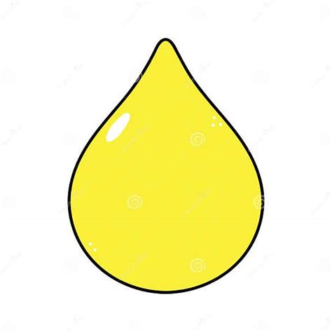 Cute Funny Drop Of Urine Character Vector Hand Drawn Traditional