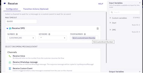 Solved Receiving Sms In A Flow Cisco Community