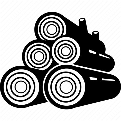 Hardwood Log Logging Lumber Timber Tree Wood Icon Download On