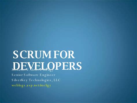 Scrum For Developers Ppt Scrum For Developers Ppt