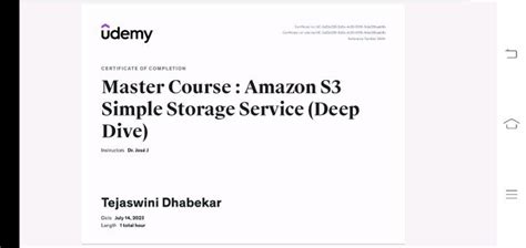 Tejaswini Dhabekar On Linkedin Training Aws Cloud S3 Cloudcomputing