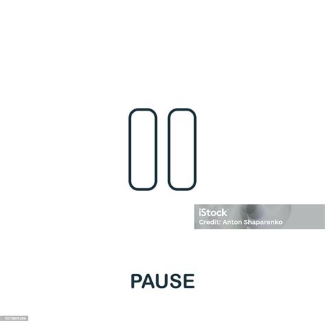 창의적인 아이콘을 일시 중지 합니다 간단한 요소 그림입니다 오디오 버튼 컬렉션에서 개념 기호 디자인을 일시 중지 합니다 웹 디자인을 위한 완벽 한 애플 리 케이 션