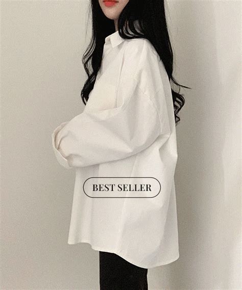 투게더위드미 🔥원피스 가능🔥 왕오버핏 레이어드 기모면 봄겨울 기본 무지 와이셔츠 남방 44~77 빅사이즈 흰셔츠 화이트