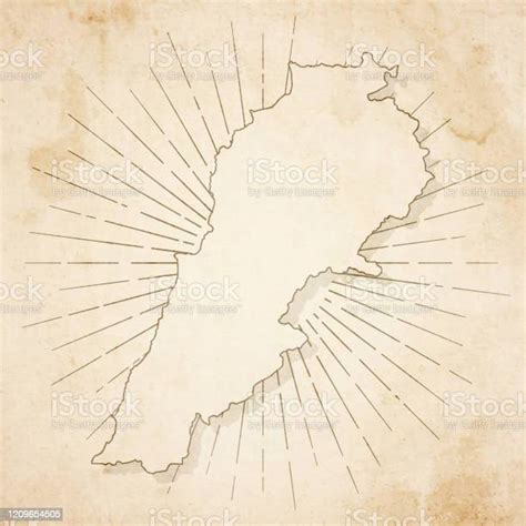 복고풍 빈티지 스타일의 레바논지도 오래된 질감 의 종이 레바논 중동에 대한 스톡 벡터 아트 및 기타 이미지 레바논 중동