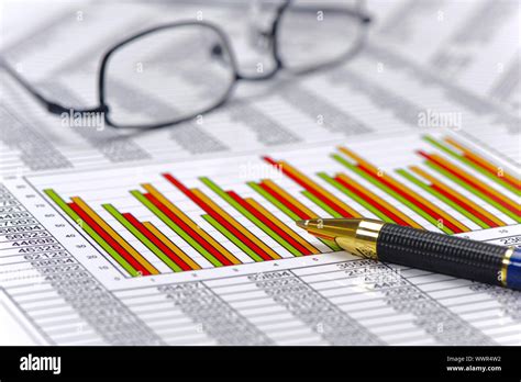 Finance And Calculation With Chart And Stock Price Stock Photo Alamy