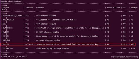 Mysql查看、设置、修改存储引擎方法mysql中的default Storage Engine怎么查看 Csdn博客
