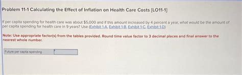 Solved Problem Calculating The Effect Of Inflation On Chegg Com