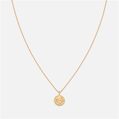Astrid And Miyu Capricorn Zodiac 18 Karat Gold Plated Recycled Sterling