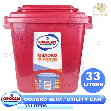 Orocan Quadro Slim Water Drum Utility Pail Water Container Utility Can 33 And 55 Liters