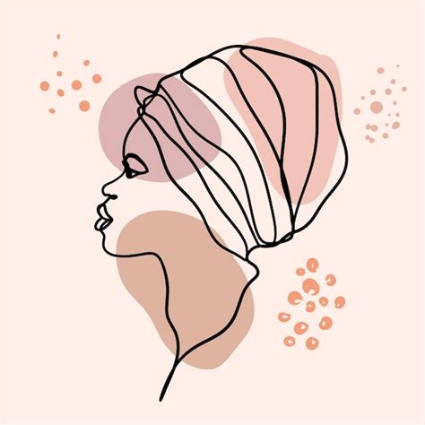 Premium Vector Abstract Vector Poster With African Woman Face One