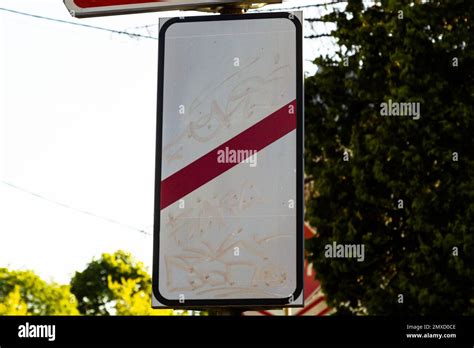 A Traffic Sign Warning Of Railway Attention Road Sign Warning Of