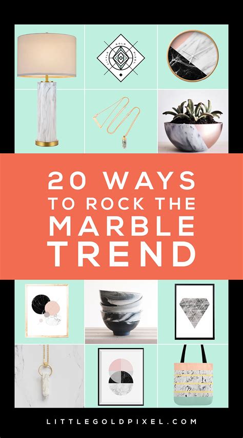 Rock the Marble Decor Trend 20 Different Ways • Little Gold Pixel