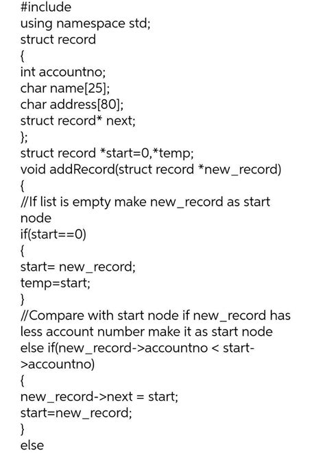 Solved Include Using Namespace Std Struct Record Int