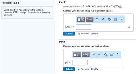 Problem 1683 Part A Using Data From Appendix D In
