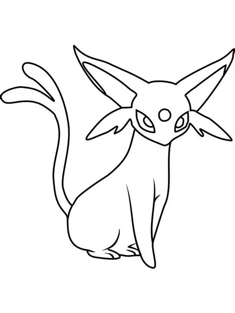 Pokemon Espeon Coloring Pages Free Printable