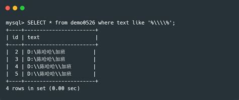 MySQL 中的反斜杠 真是太坑了 ITZOO IT知识分享 免费资源下载