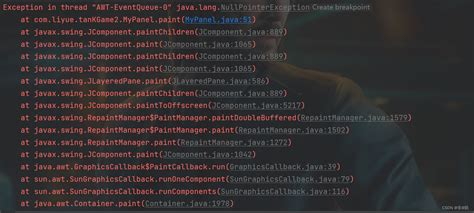 Exception In Thread “awt Eventqueue 0“ Javalangnullpointerexception