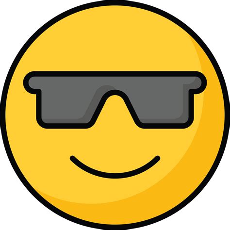 Glasses On Emoji Face Showing Concept Icon Of Cool Emoji Proud Emoji