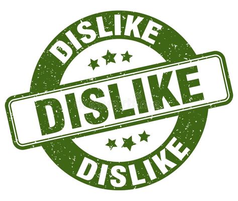 Dislike Stamp Dislike Label Round Grunge Sign Stock Vector