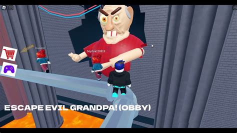 Escape Evil Grandpa Obby Youtube
