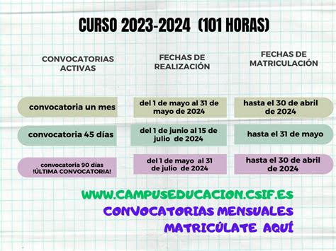 CSIF Formación Educación Cursos y Convocatorias