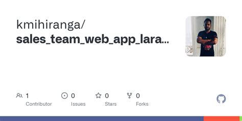 GitHub Kmihiranga Sales Team Web App Laravel