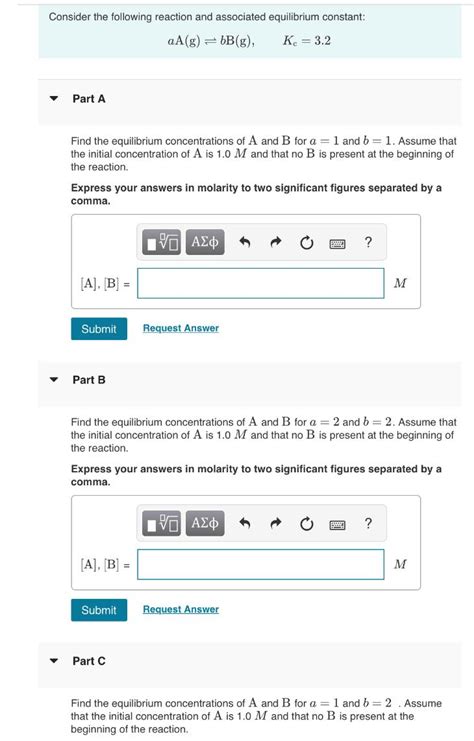 Solved Consider The Following Reaction And Associated Chegg