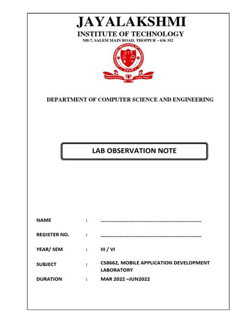 Cs8662 Mobile Application Development Laboratory 556050049 Cs8662 Mad Lab M Pdf Android