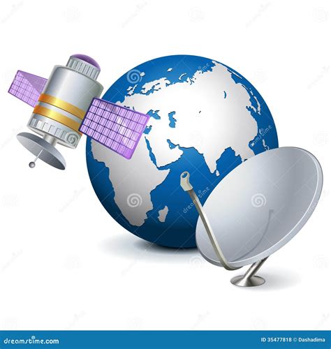 Satellite Technology Isometric Flowchart Vector Illustration 270646772