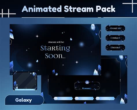 Crystal Mirage Animated Stream Package Transition Stream Overlay Panels