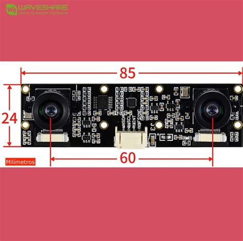 Waveshare Binocular Camera Depth Stereo Module 8mp Sensor Sony Imx219