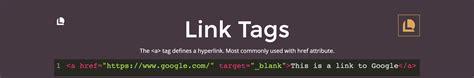 Link Tags The Basics