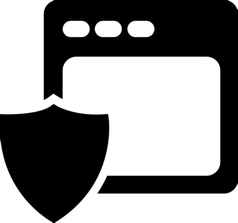 Browser Window With Shield In Flat Style Vector Art At Vecteezy