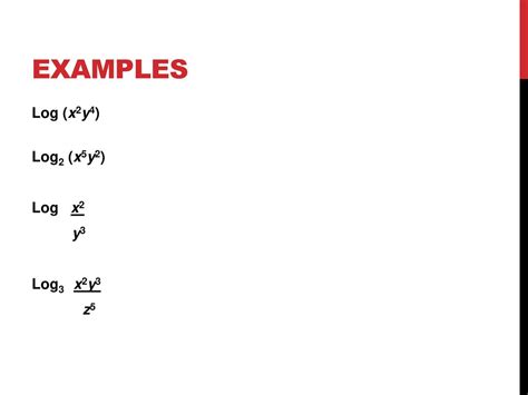 properties of logarithms ppt download
