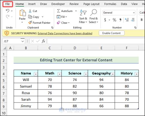 Fixed External Data Connections Have Been Disabled In Excel