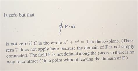 Solved 34 Zero Curl Yet The Field Is Not Conservative Show Chegg Com