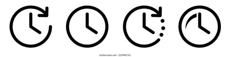 Clock Arrow Circle Set Time Icon Stock Vector Royalty Free 2239981761