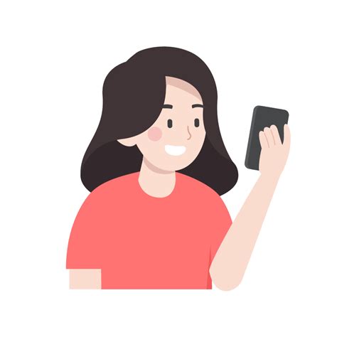 셀카 여성 삽화 일러스트 Ai Png 다운로드 Download Selfie Female Illustration Urbanbrush