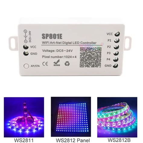 SP E Wifi Art Net Magic LED Controller DC V LED Matrix Panel Module WS B Ws Ws