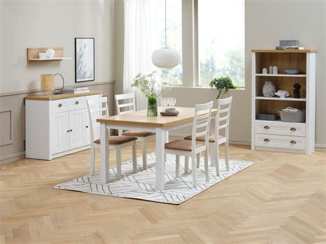 Markskel Sideboard Three Doors White Oak Side Table
