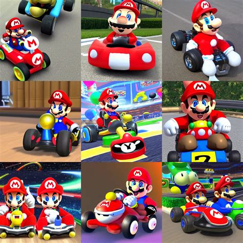 Nintendo Mario Kart 8 Mario Inside Of A Cat Costume Stable Diffusion