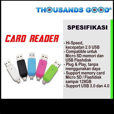 Jual Cardreader Otg 2 0 Usb 2 Slot Card Reader Memori Micro Adaptor Mmc