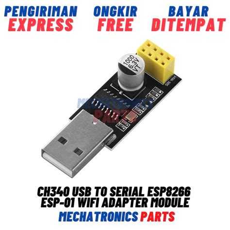 Jual Ch340 Usb To Serial Esp8266 Esp 01 Wifi Adapter Module Kota Bandung Mechatronics Store