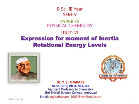 Lect 13 Expression For Moment Of Inertia Pptx