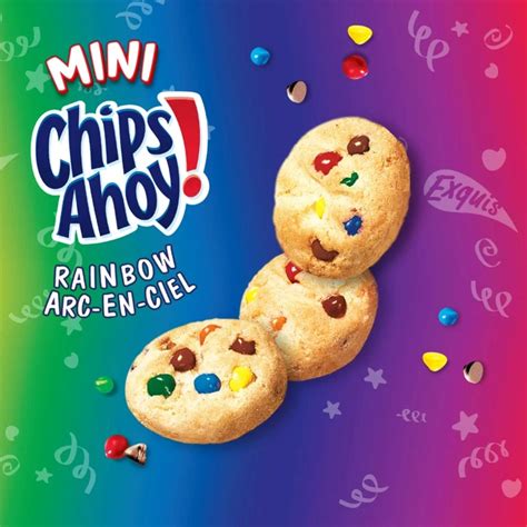 Chips Ahoy Mini Rainbow Chocolate Chip Cookies 6 X24g Travel Snack