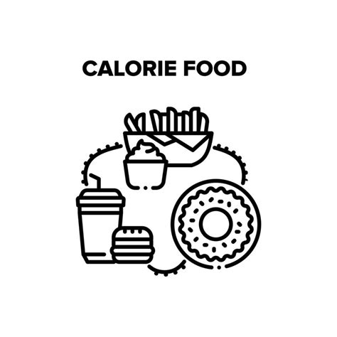 Calorie Food Vector Black Illustration 17353212 Vector Art At Vecteezy
