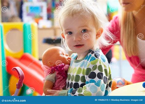 Young Girl Playing With Toys Stock Image Image Of Playing Doll 19686315