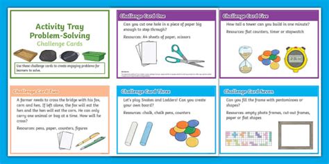 Activity Tray Problem Solving Challenge Cards Teacher Made